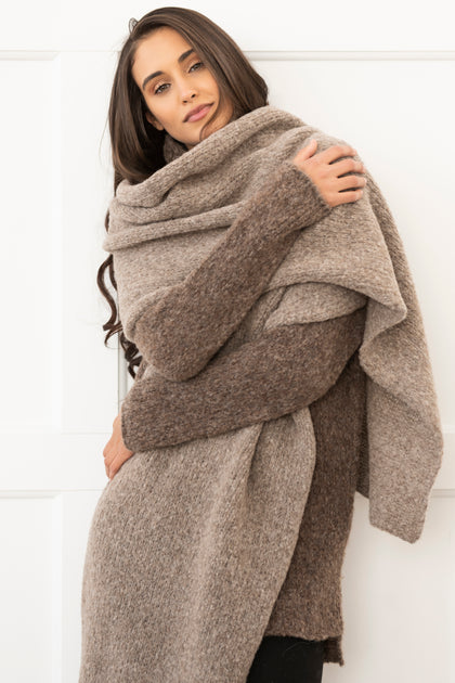 Extra long Peruvian Alpaca wool scarf wrap | Roseuniquestyle